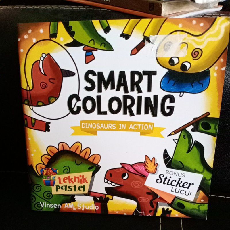Smart coloring dinosaurs in action (Cute Sticker bonus) | Shopee Singapore