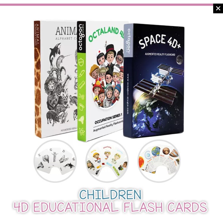 Octagon Studio 4D Educational Flash Cards | Shopee Singapore