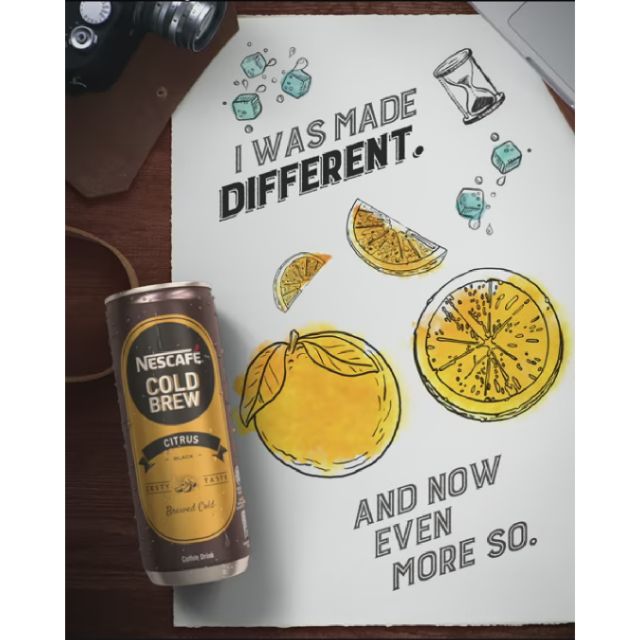 Nescafe Cold Brew Citrus Black Zesty Taste Brewed Cold Coffee Drink ...