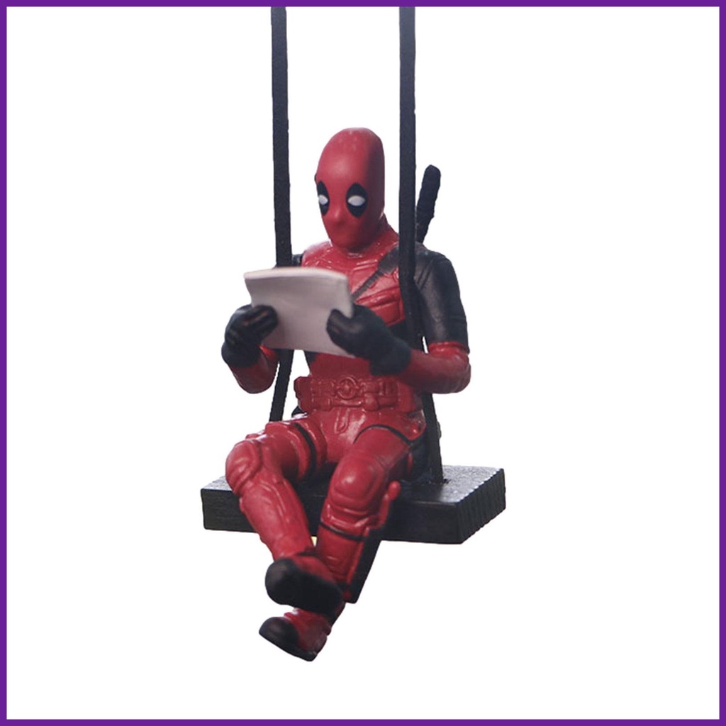 Rearview Mirror Accessories Cute Deadpool Car Pendant Car Swinging ...