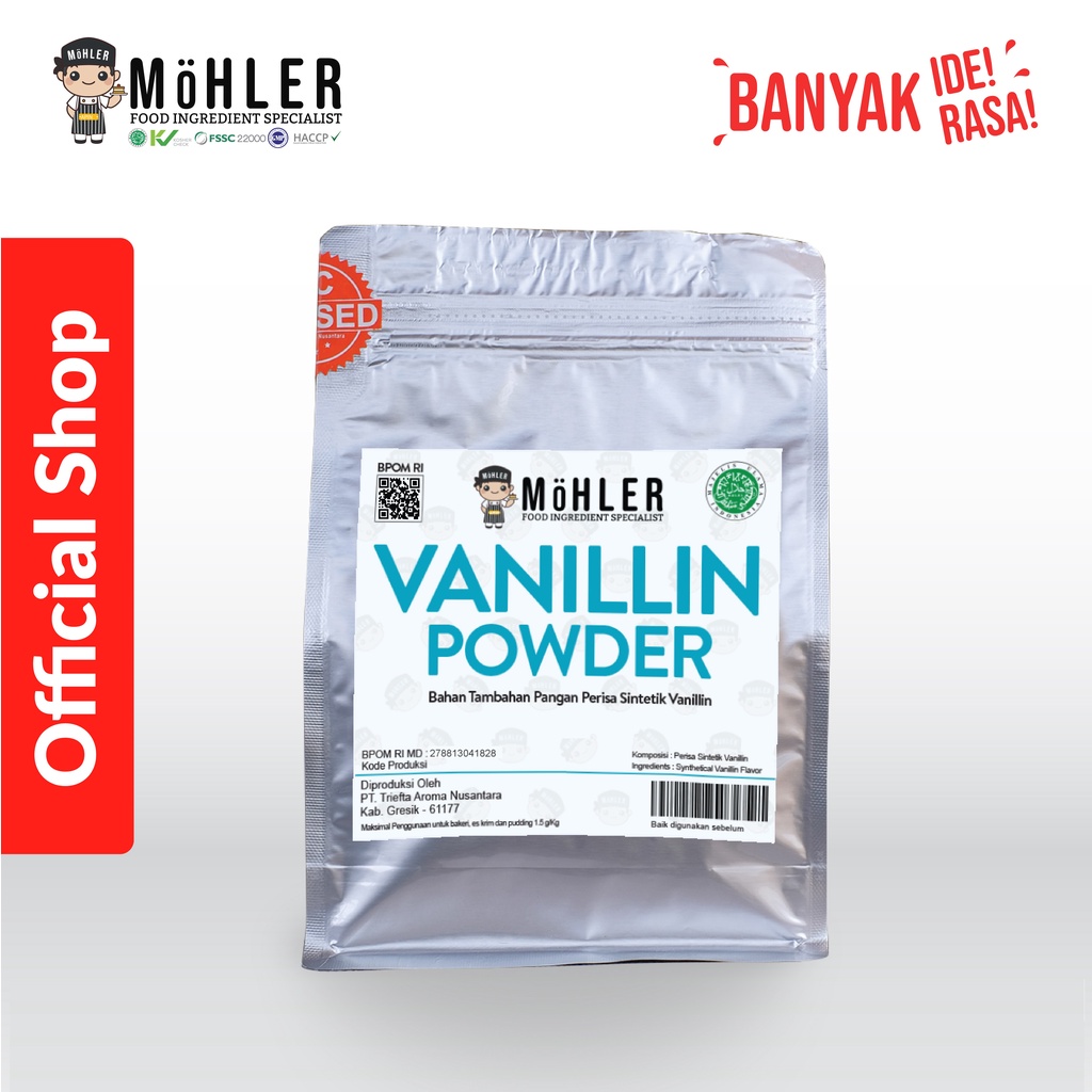 Mohler Vanillin Powder 500gr, 1000gr | Shopee Singapore