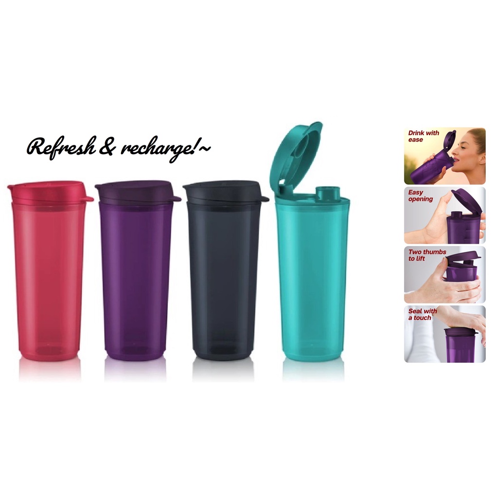 Tupperware Thirst n Go 470ml Botol Air Plastik BPA Free Drinking Water ...