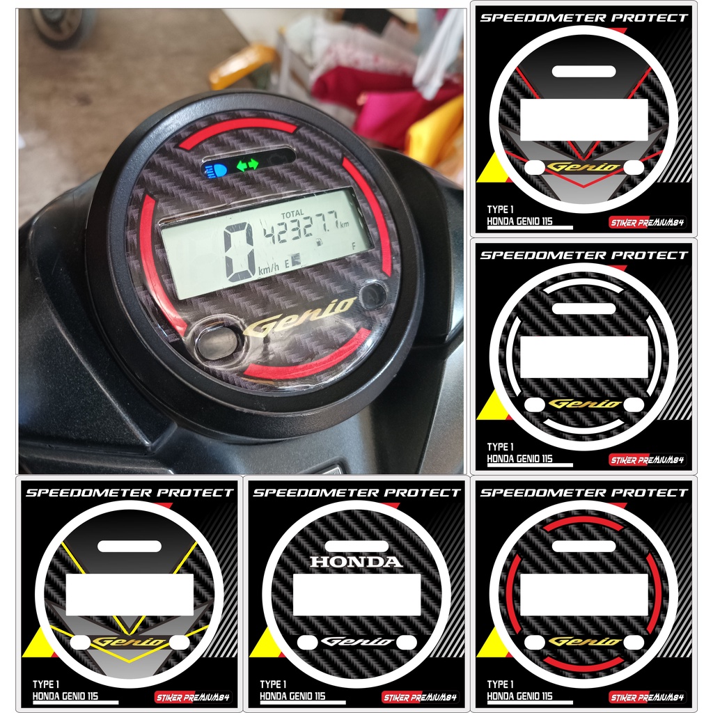 Sticker GENIO resin Embossed speedometer Stickers HONDA GENIO premium ...
