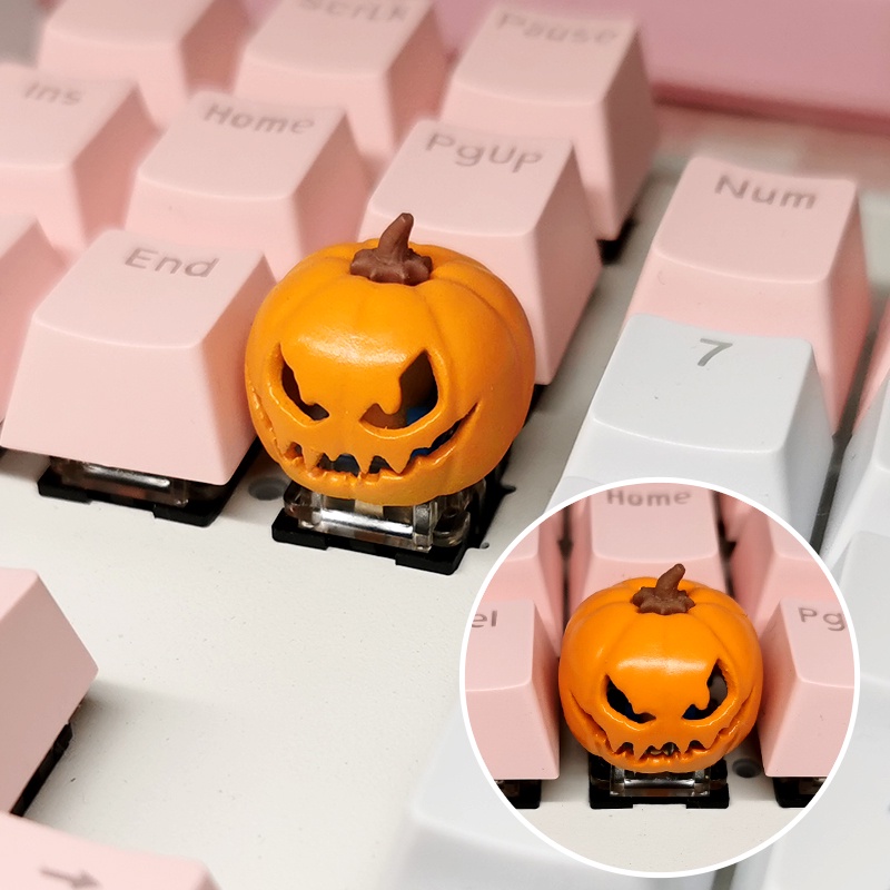 Pumpkin Keycap Mechanical Keyboard Dedicated Resin Hollow Light ...