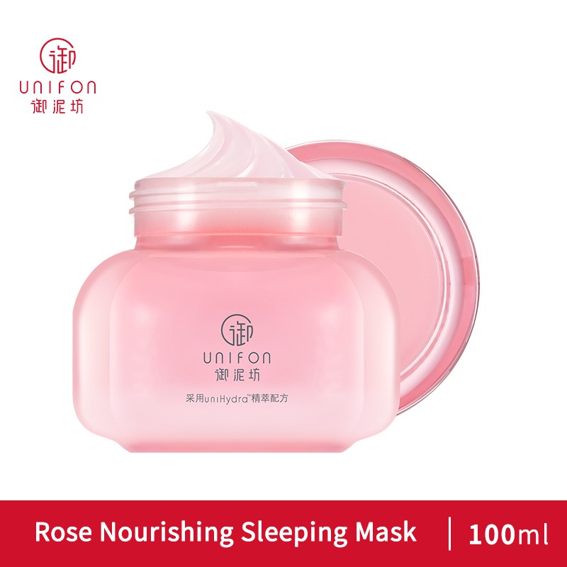 Unifon Rose Sleeping Facial Mask Hydrating Moisturizing Night Skincare ...