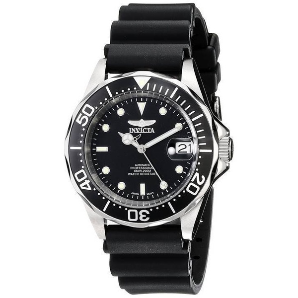 Invicta Pro Diver 200M Automatic Black Rubber 9110 Mens Watch | Shopee ...
