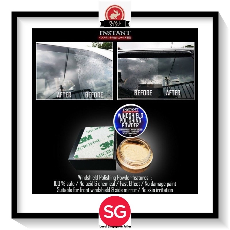 Effective Windshield Polishing Powder/ Watermark Remover/ Glass Cleaner ...