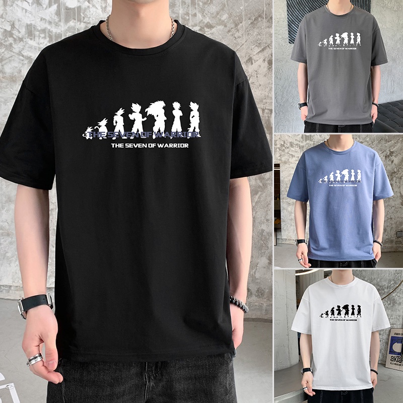 Spot Short Sleeve T Shirt Mens Korean Fashion Casual Cool Round Neck