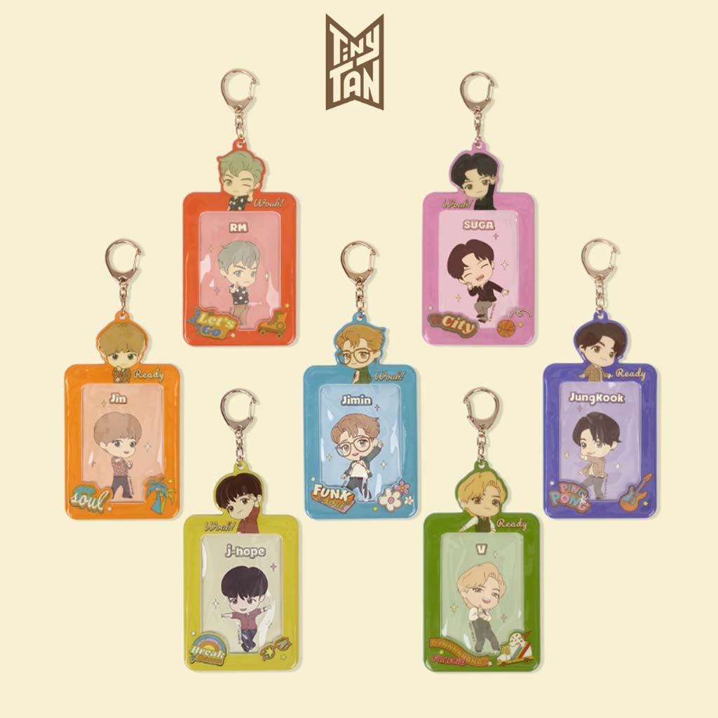 BTS Tinytan Dynamite photo card keyholder BT21 Kpop Official merchandise Jungkook V J-hope Jin ...