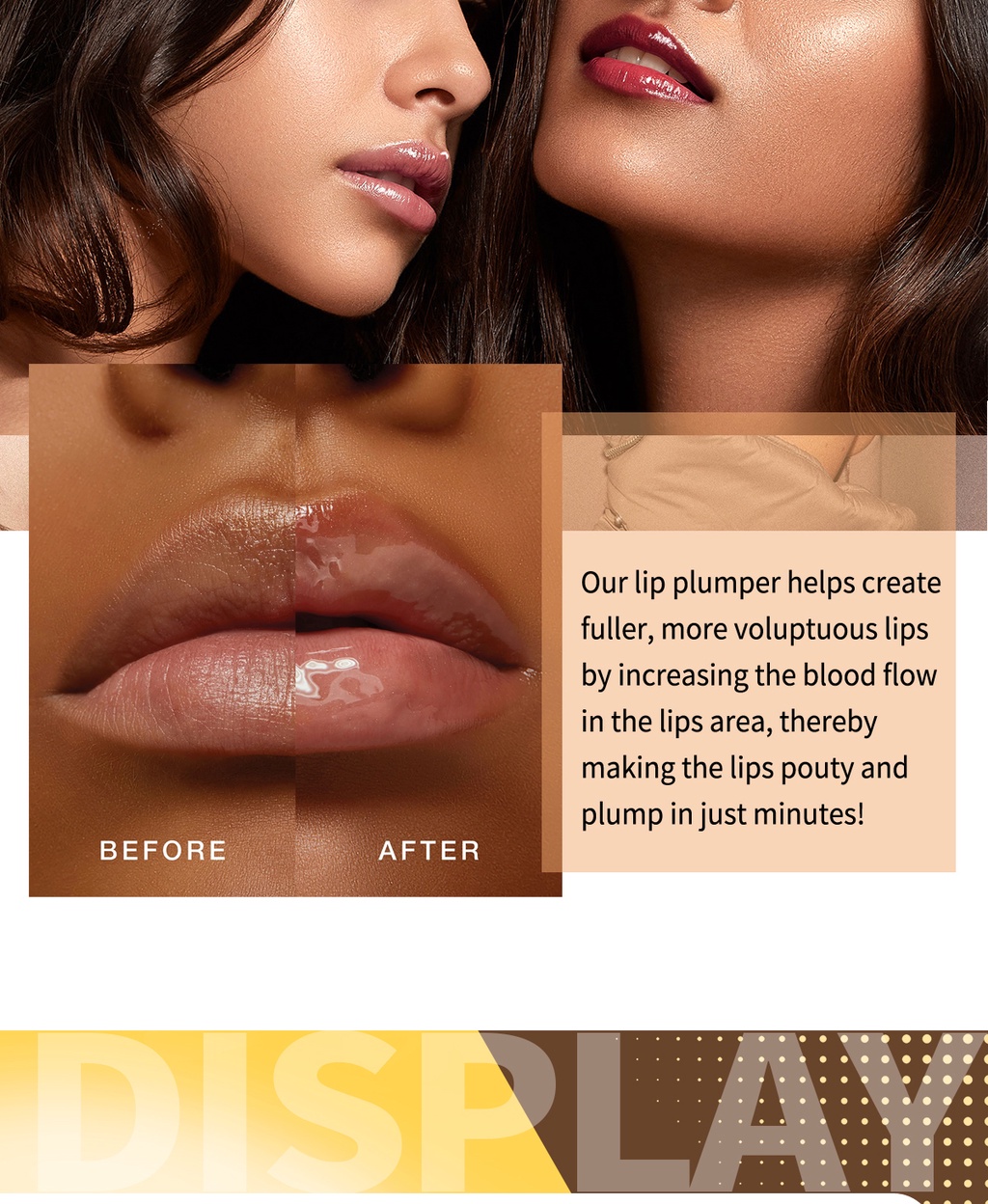 6 Colors Lip Plumper Lip Gloss Fuller Hydrated Lips Ginger Mint Enhancer Moisturizing Hydrated ...