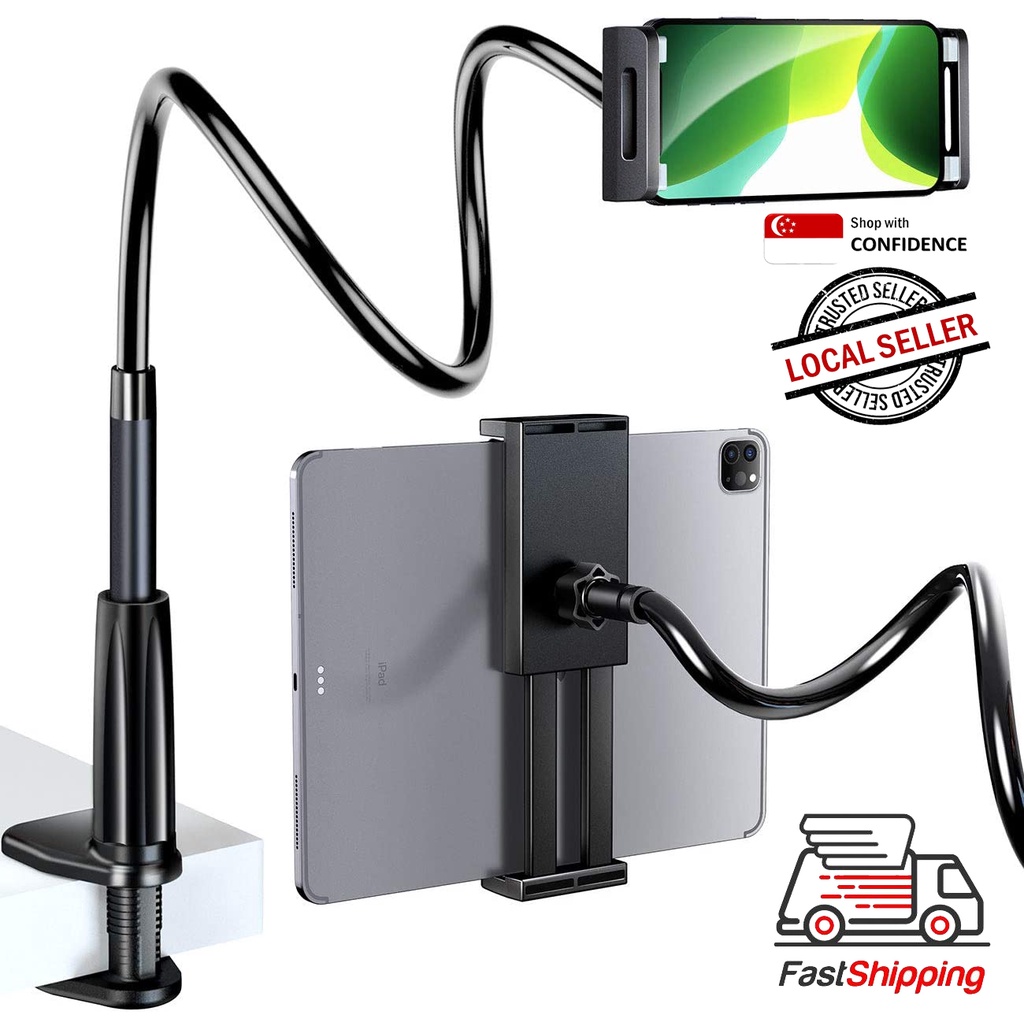 Cell Phone Tablet Holder with Flexible Long Arm Bracket Grip | Shopee ...