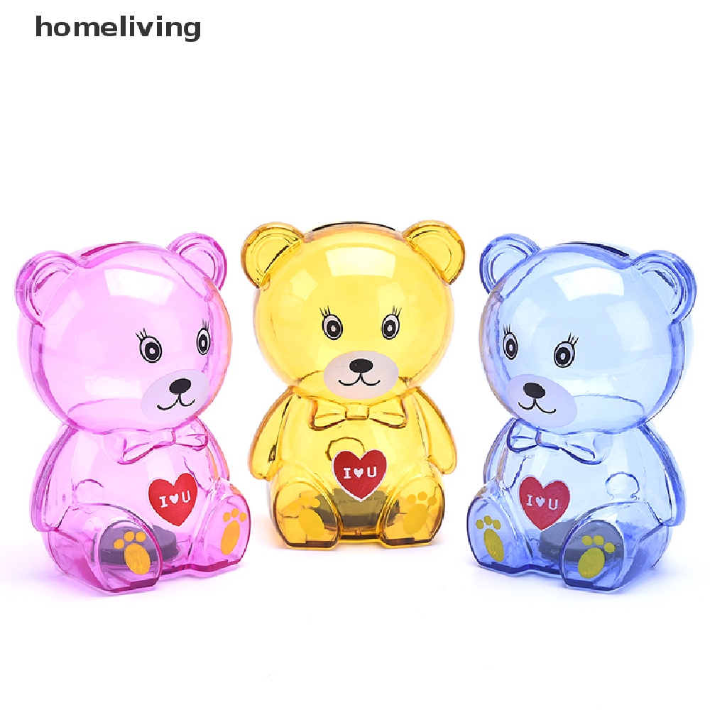 homeliving Cartoon Bear Money Boxes Kid Student Piggy Bank Transparent ...