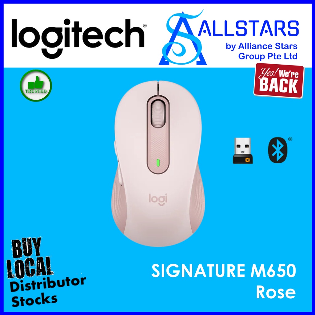 (ALLSTARS : We Are Back Promo) Logitech Signature M650 (Rose) Wireless ...