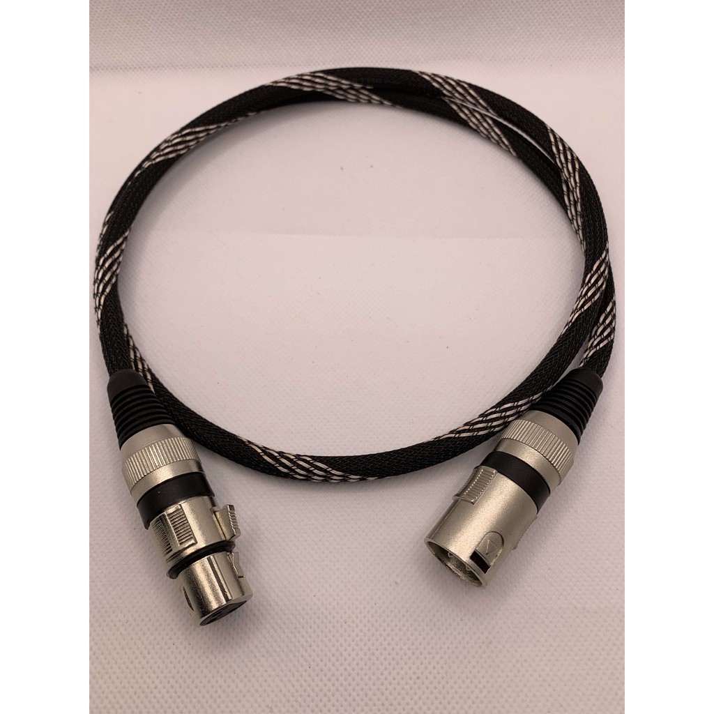XLR Braided Sleeve Cable, 1 M/3 feet 3pin male to 3pin female | Shopee ...