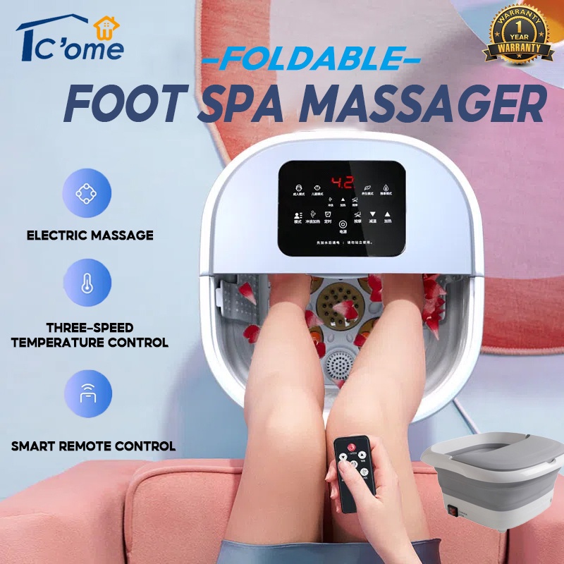 Foldable Foot Bath Bucket Foot Spa Massager Bucket Full-automatic ...