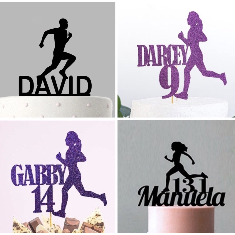 [SG Seller] Running Theme Cake Topper / Runner Cake Topper / Jogger ...