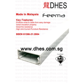 Litaflex Feema Fighter 1m uPVC Cable Compartment Snap On Trunking ...