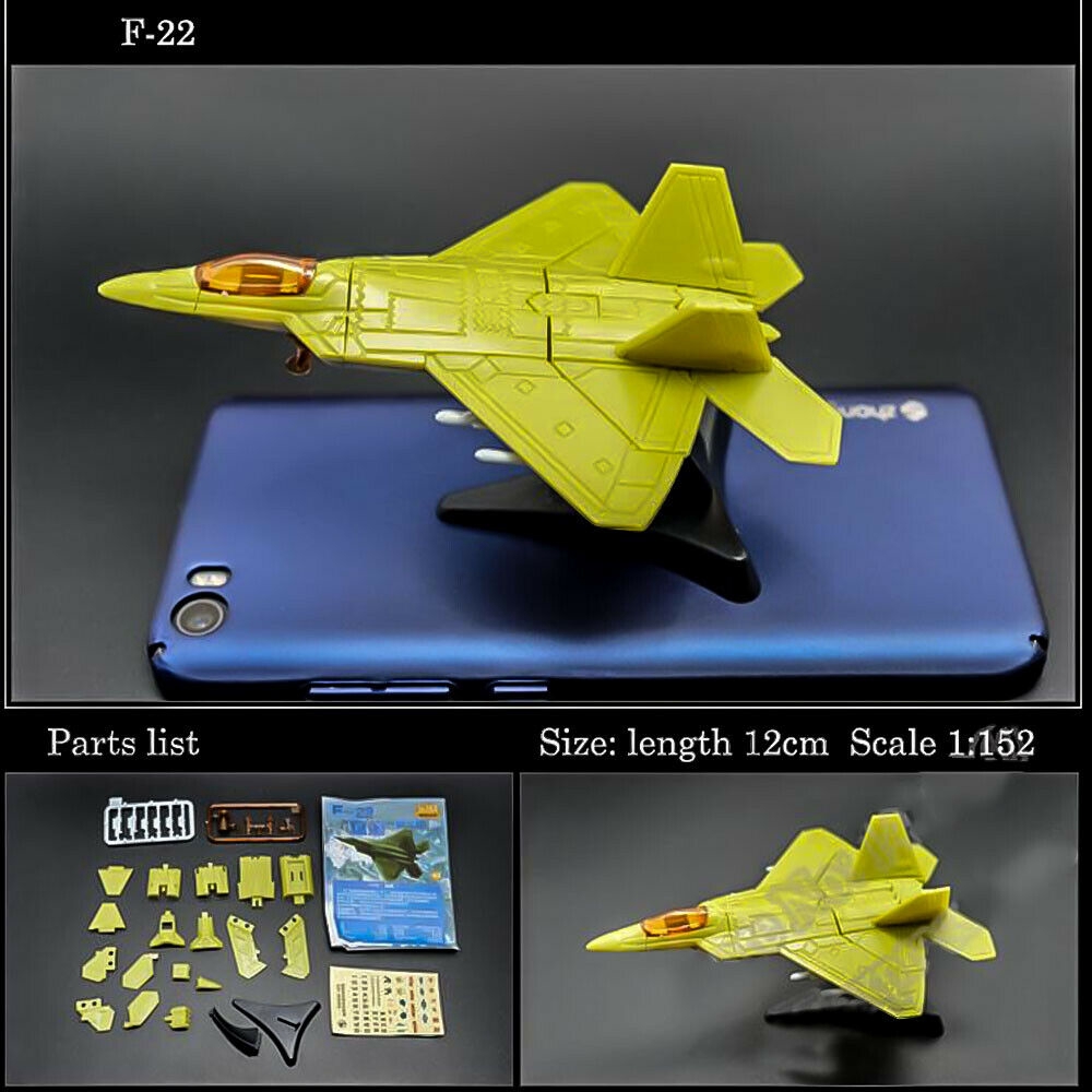 4D Assembled Fighter Model Collection Puzzle Figure Toy F-22 Fighter ...