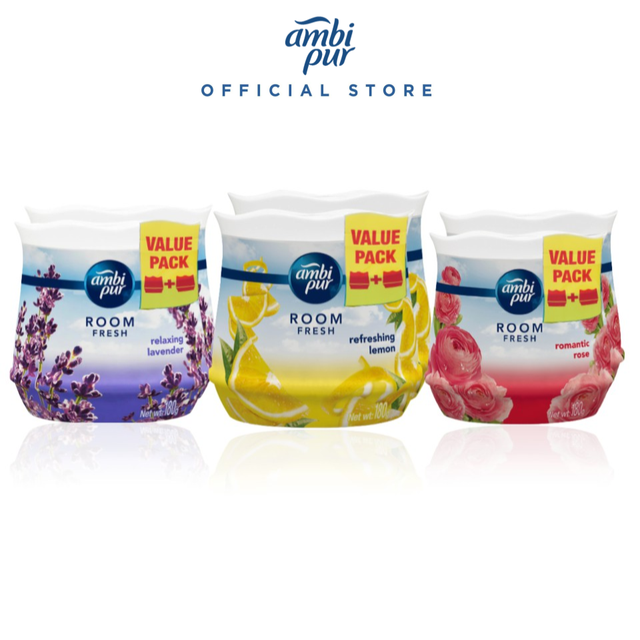 Ambi Pur Air Freshener Room Fresh - Scented Gel Value Pack 180g x2 ...