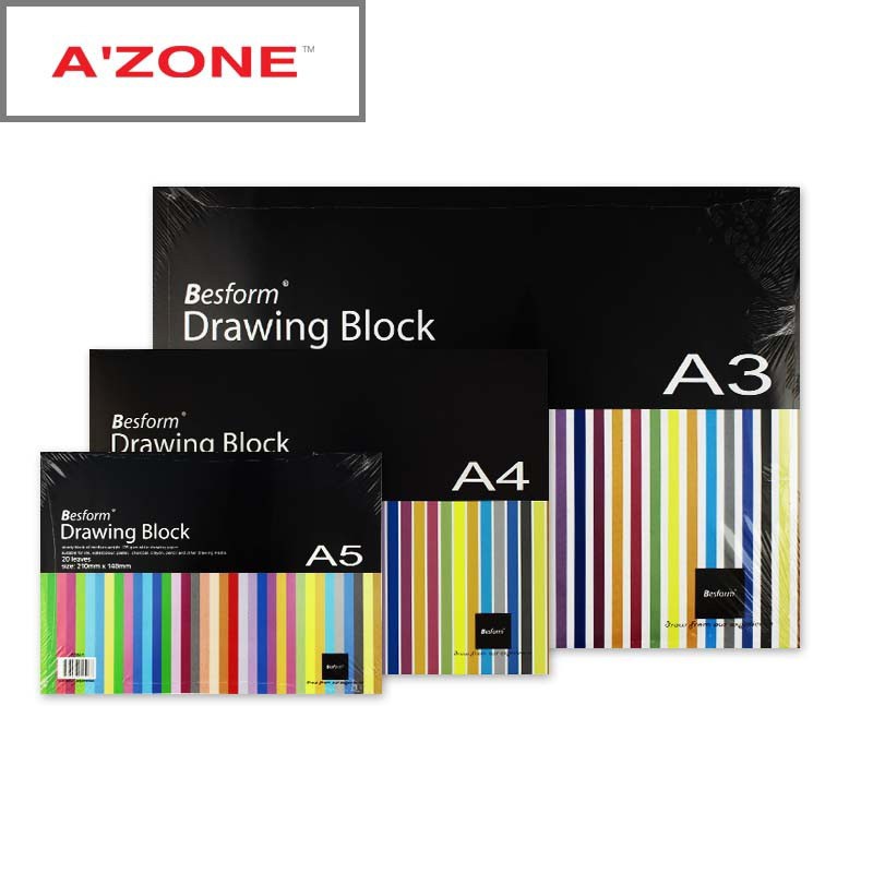Besform Drawing Block 135gsm A3 / A4 / A5 | Shopee Singapore