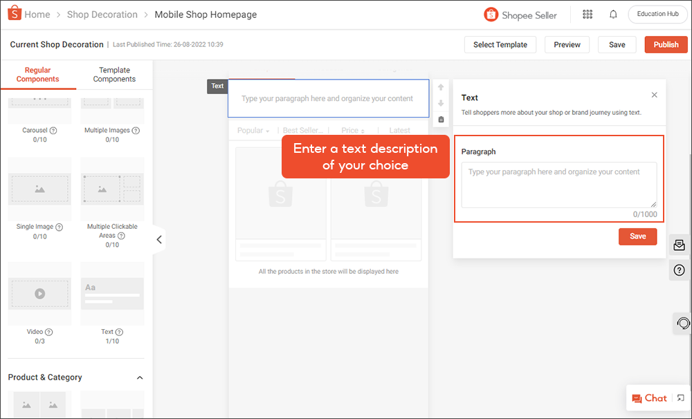 Adding Decoration Components | PH Seller Education [Shopee]