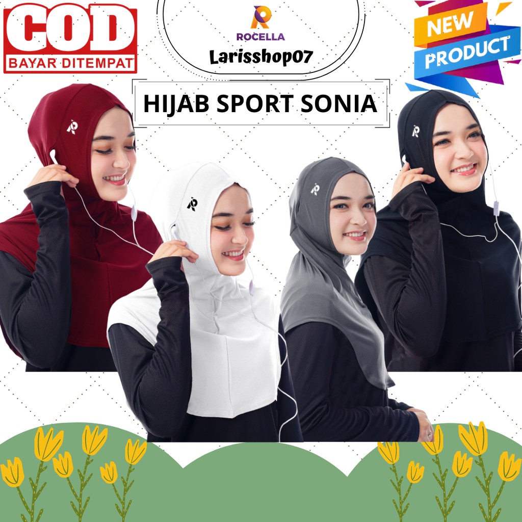 Hijab Sports Shari Muslimah Hijab Sport Instant Hijab Sports Material ...