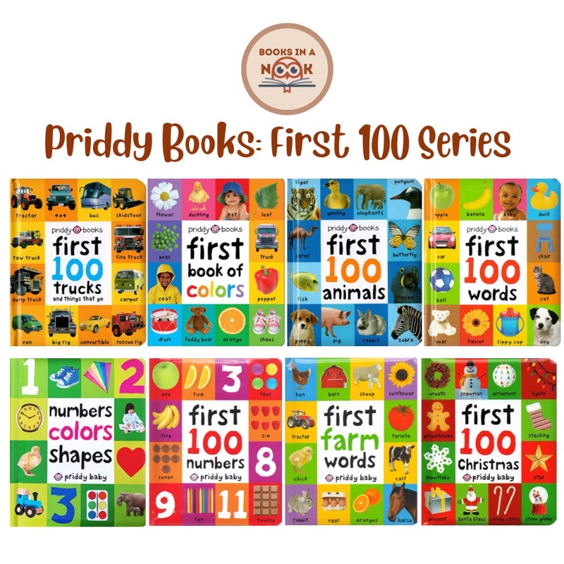 [IN STOCK] Priddy First 100 Words, Trucks, Colours, Animals, Numbers ...
