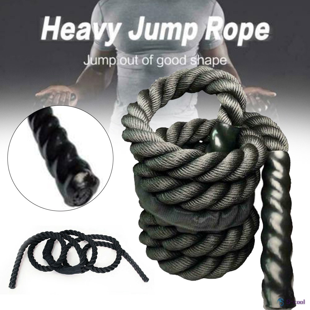 ☀Ultra Low Price☀ Fitness Weighted Jump Rope 25mm Heavy Battle Skipping ...
