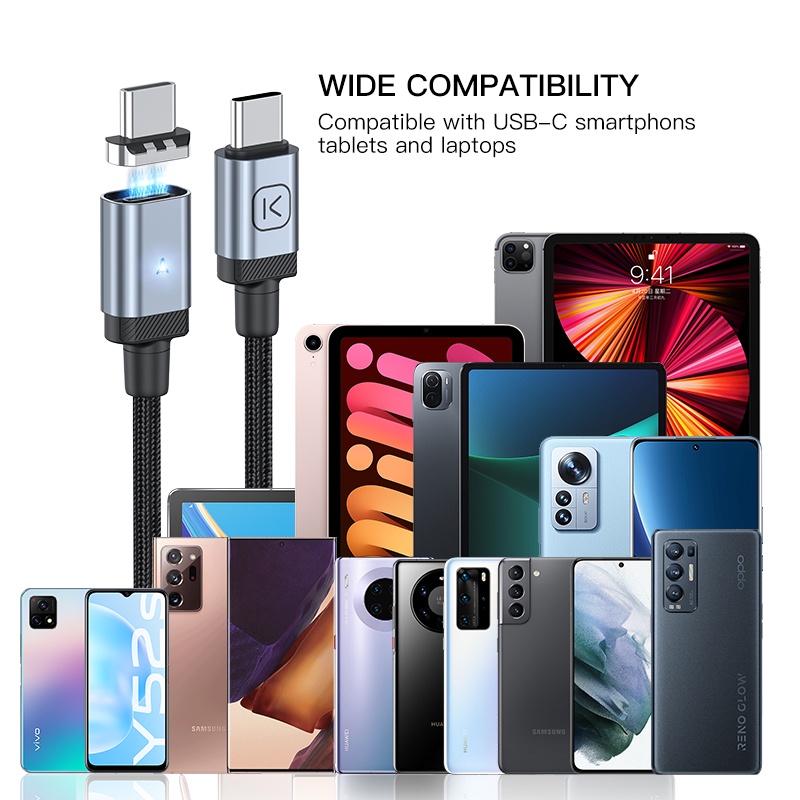 KUULAA 65W LED USB C Magnetic Type-C Data Cable 27W Type C to Lightning ... KUULAA 65W LED USB C Magnetic Type-C Data Cable 27W Type C to Lightning ...