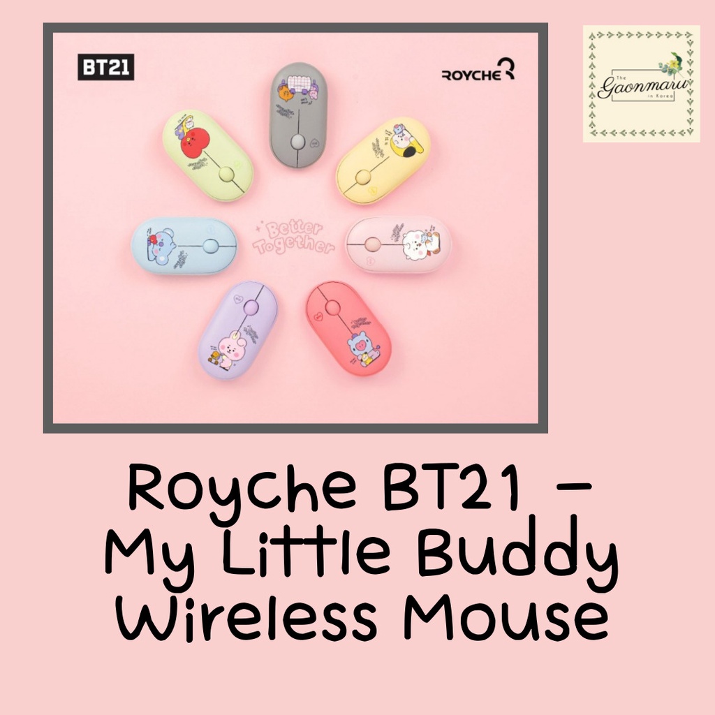 ROYCHE BT21 My Little Buddy WIreless Mouse 7 colors | Shopee Singapore