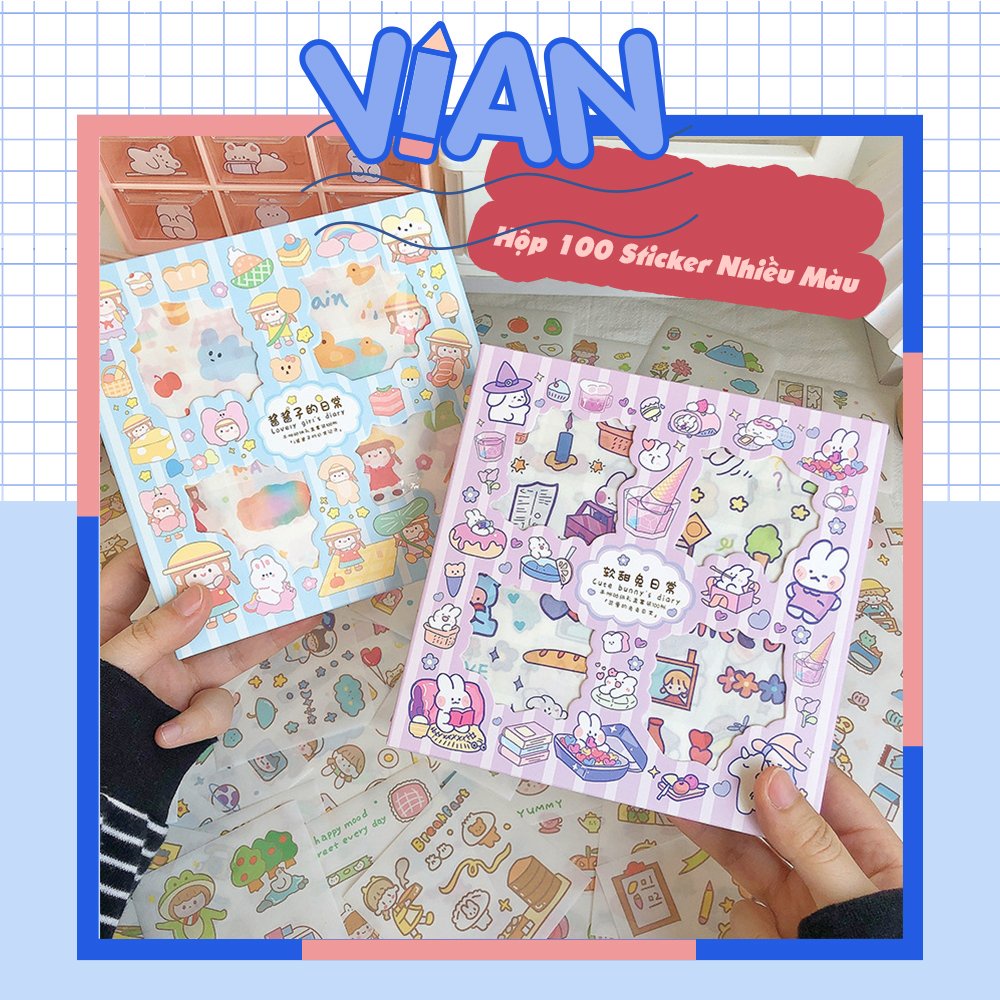 Sticker 100 Stickers Cute School Desk Stickers Book Decoration, Phone ...