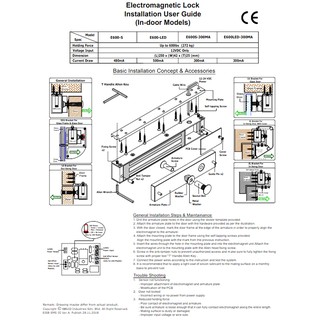 EBELCO Electromagnetic EM Lock E600-LED (600lbs/280KG) 12V | Shopee ...