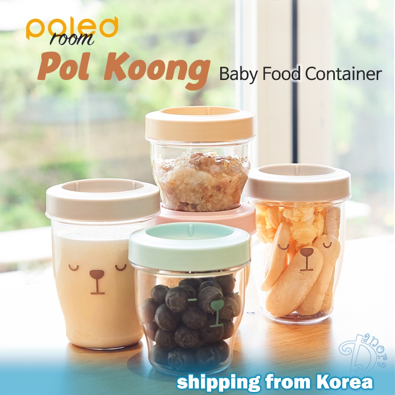 Poled Pol Koong Baby Food Container 3p 150ml, 190ml, 250ml / Shipping from Korea | Shopee Singapore