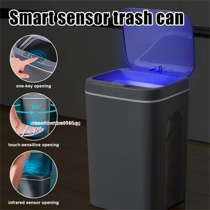 12/14/16L Intelligent Trash Bin Automatic Sensor Dustbin For Kitchen ...