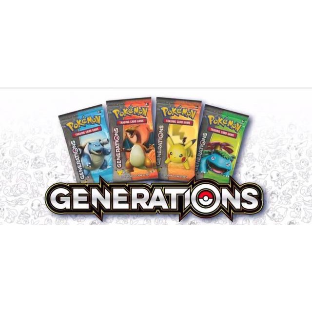 Pokemon TCG 20th Anniversary Generations Booster Pack Artwork Set ...