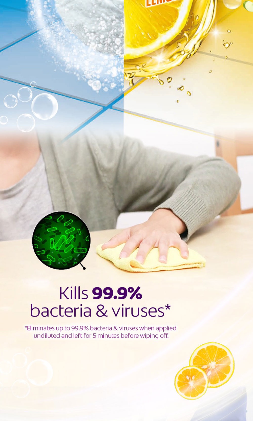 Ajax Boost Lemon & Baking Soda Disinfectant Multi Purpose Floor Cleaner ...