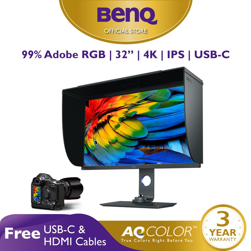 BenQ SW321C 32 inch 4K IPS UHD HDR 99% Adobe RGB USB C Color Management ...