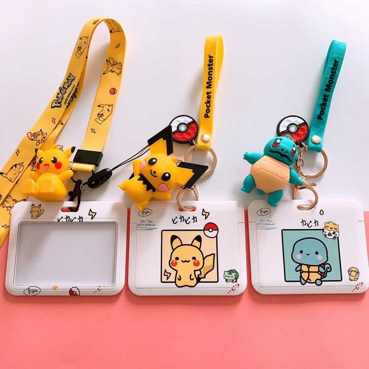 Horizontal Version Pikachu Cartoon Shuttle Campus Badge Card Work ...