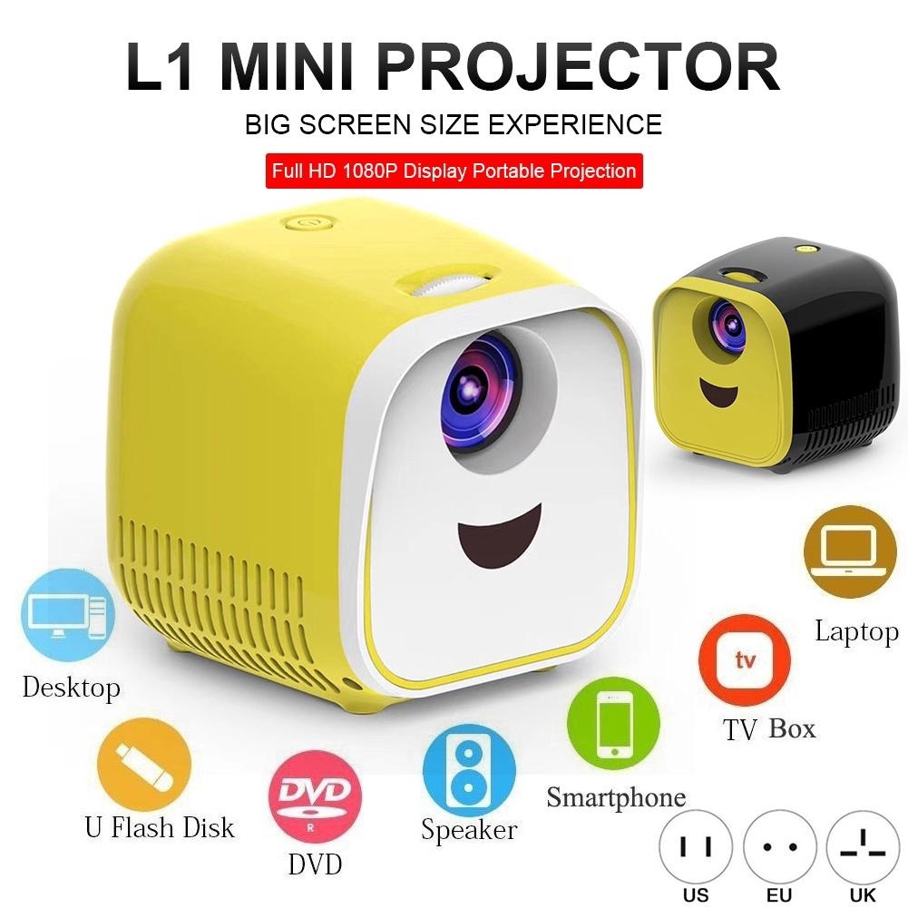 L1 Mini Projector 1080P Full HD LED Movie Projector | Shopee Singapore