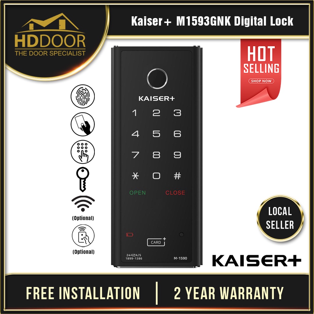 Kaiser Plus M1593GNK Digital Gate Lock | Shopee Singapore