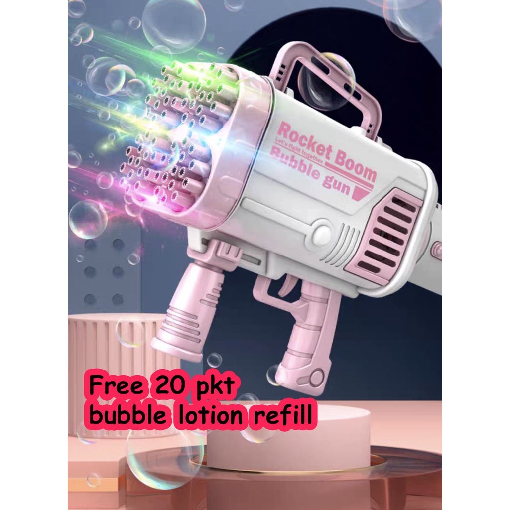 (SG Ready Stock) Super Bubble Machine Gun, Super 64 Holes Automatic ...