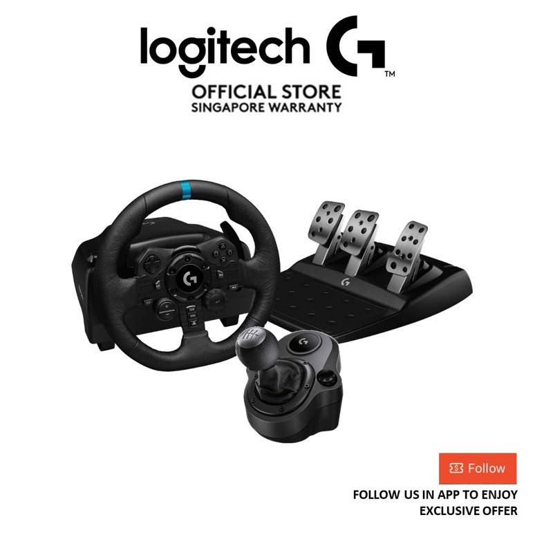 [BUNDLE DEAL]Logitech G923 Trueforce Sim Racing Wheel+Logitech Driving ...