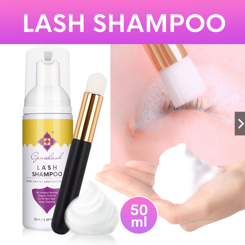 Genielash Eyelash Extension Foam Shampoo for Lash Spa Mousse Formulated ...