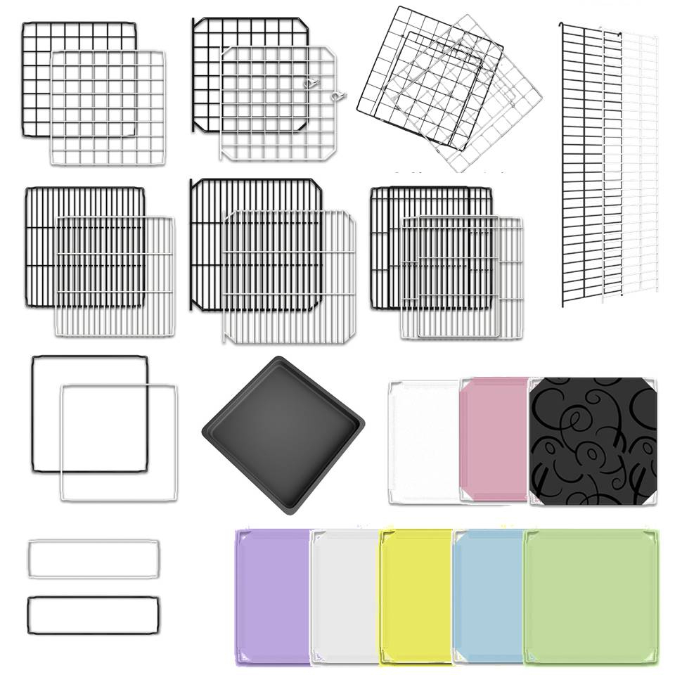 35*35cm / 17*35cm DIY panel pet cage fence iron metal grids storage(No ...