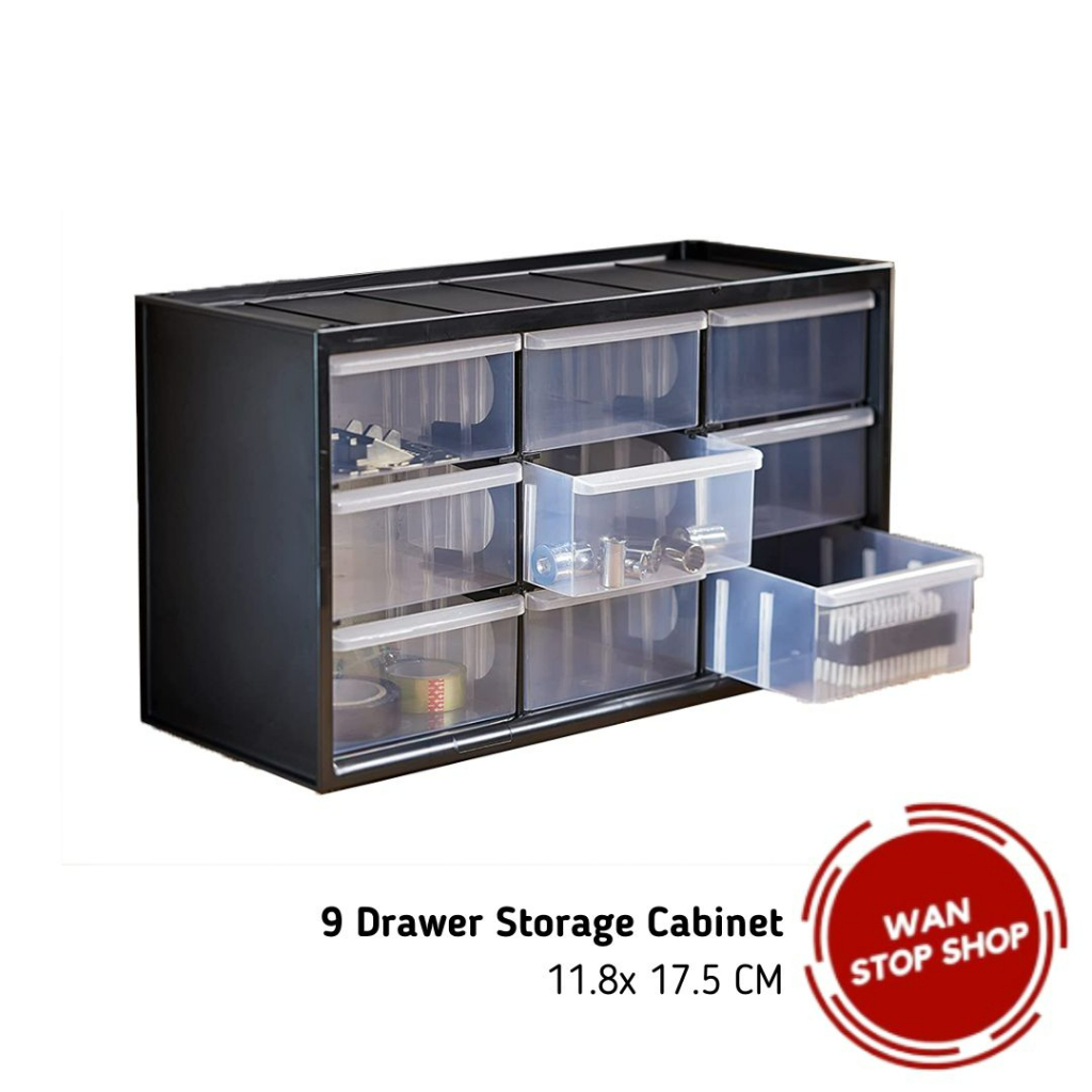 9 Drawer Plastic Storage Box Plastic Cabinet Desktop Storage Plastic ...