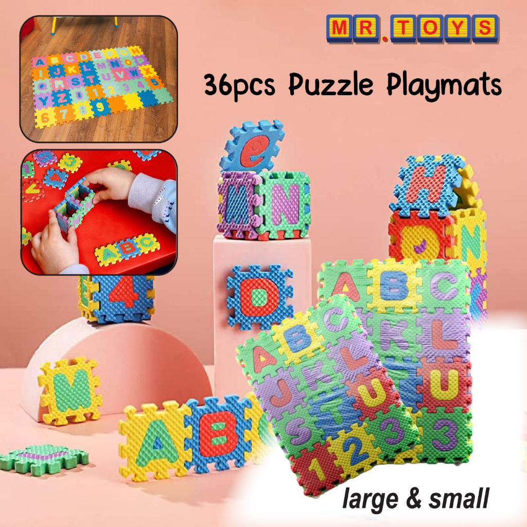 36pcs Styrofoam Numbers & Letters Baby Puzzle Mats Kids Soft EVA Foam ...