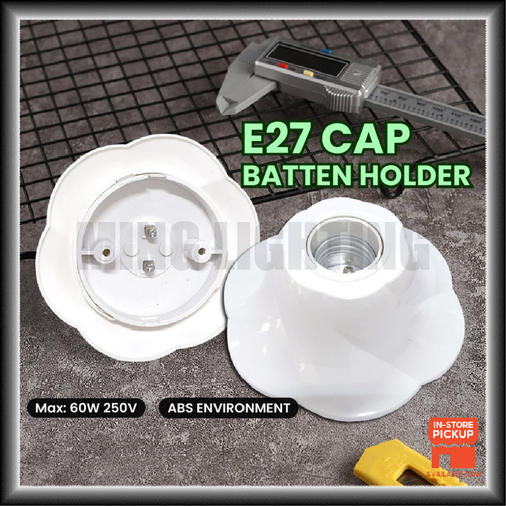 Wall Mount Bulb Batten Holder E27 Cap Bulb Casing Lighting Flower Shape ...