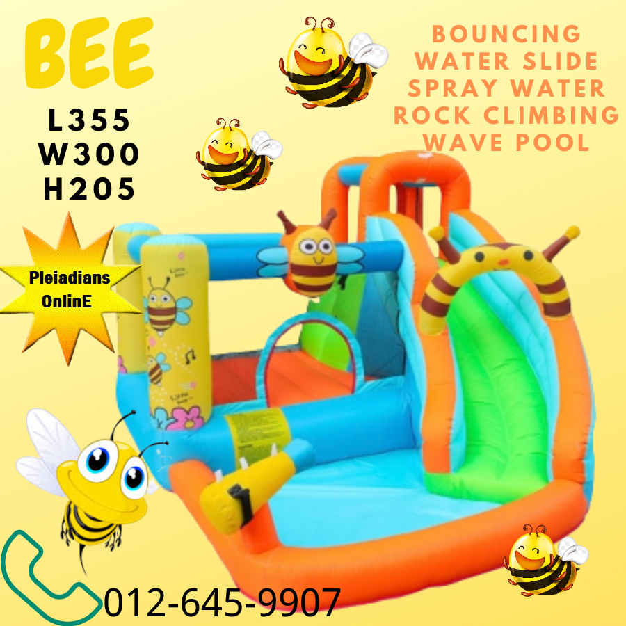 Bee Water Slide Pool Bounce House Aquapark Bouncer Jumping Castle Kids ...