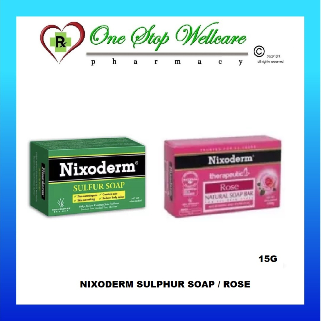 NIXODERM SULPHUR SOAP / ROSE SOAP 15G | Shopee Singapore
