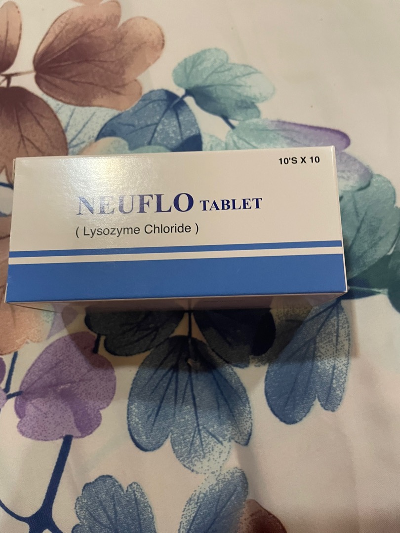 Neuflo Tablets (Lysozyme Chloride) 10 X 10s (Expiry 2025), 58% OFF